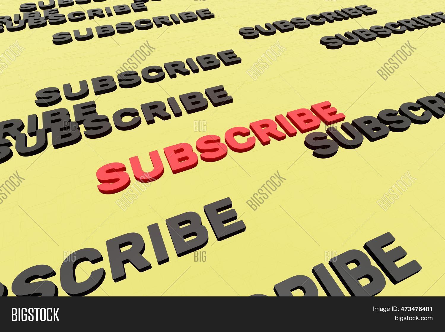 Subscribe Button Text Image & Photo (Free Trial) | Bigstock