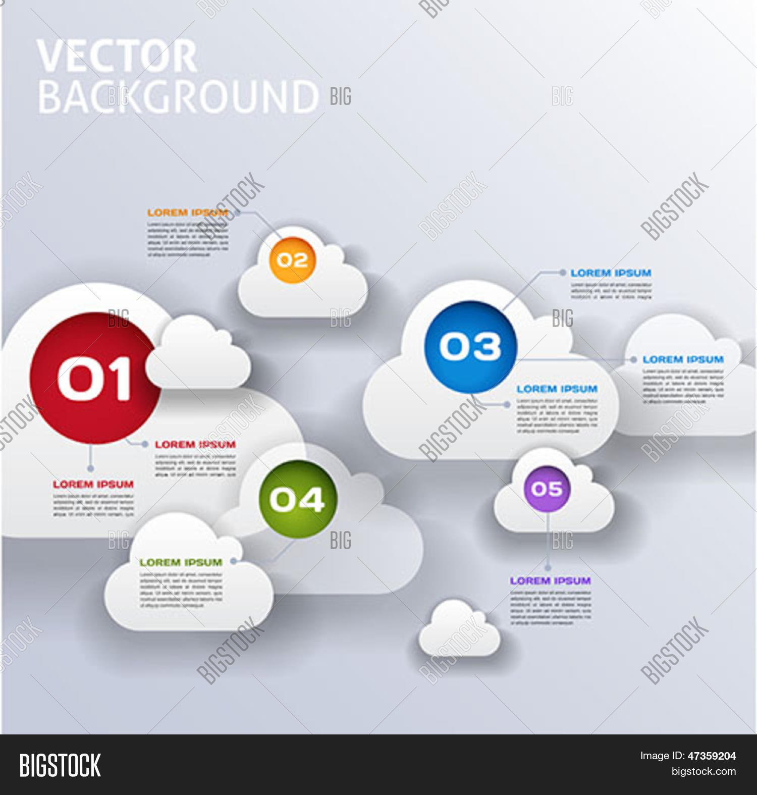 Cloud Infographics 3d Vector & Photo (Free Trial) | Bigstock