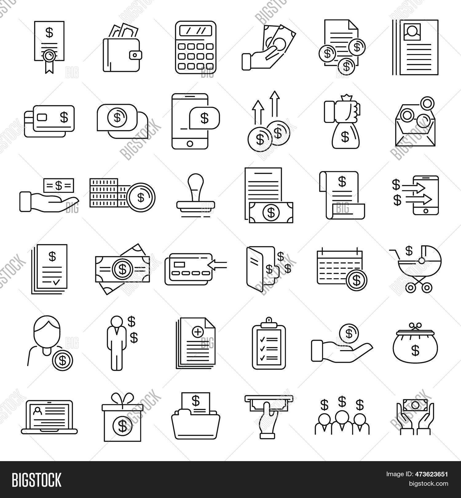 Allowance Icons Set. Image & Photo (Free Trial) | Bigstock