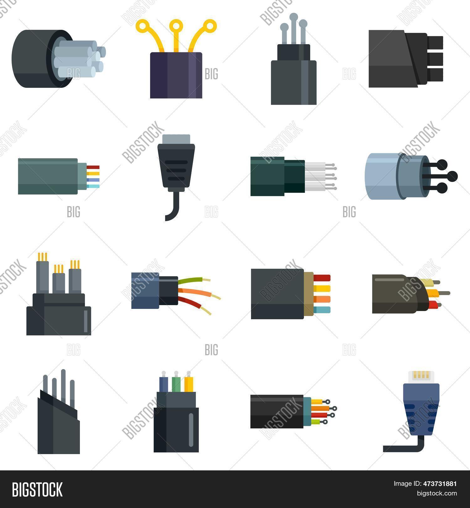 Optical Fiber Icons Image & Photo (Free Trial) | Bigstock