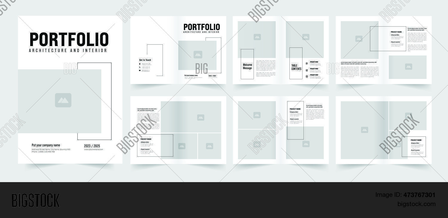 Portfolio Design Vector & Photo (Free Trial) | Bigstock