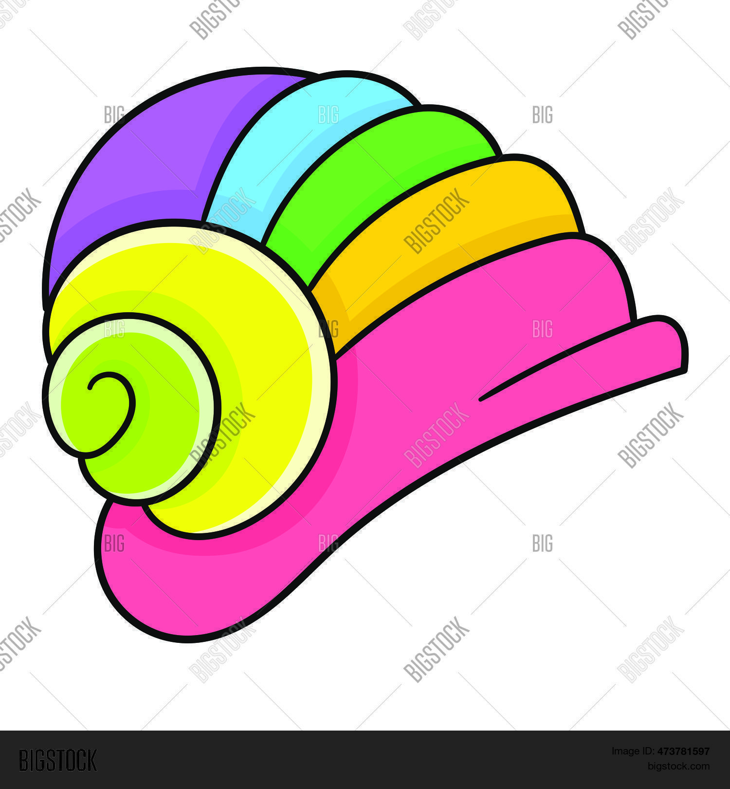 Colorful Snail Shell Vector & Photo (Free Trial) | Bigstock