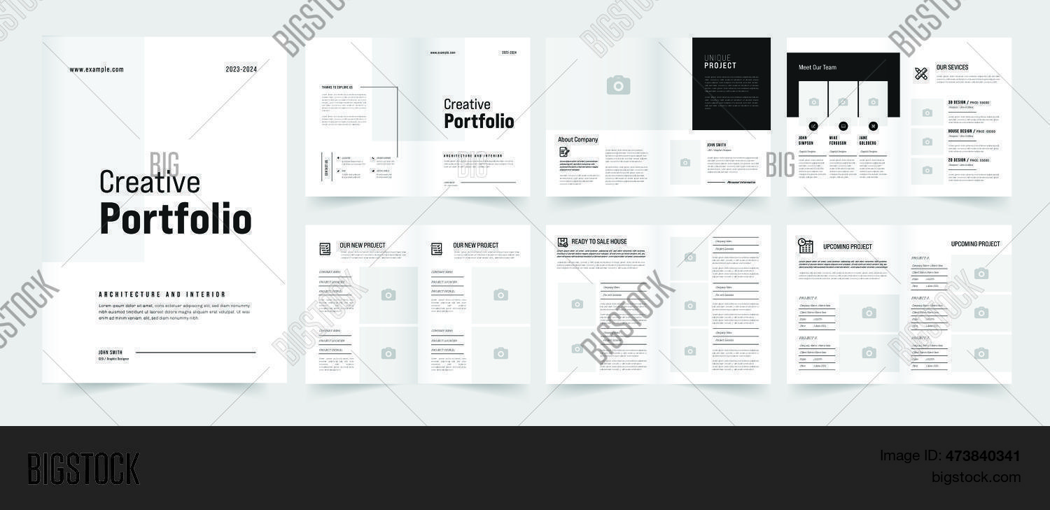 Portfolio Design Vector & Photo (Free Trial) | Bigstock