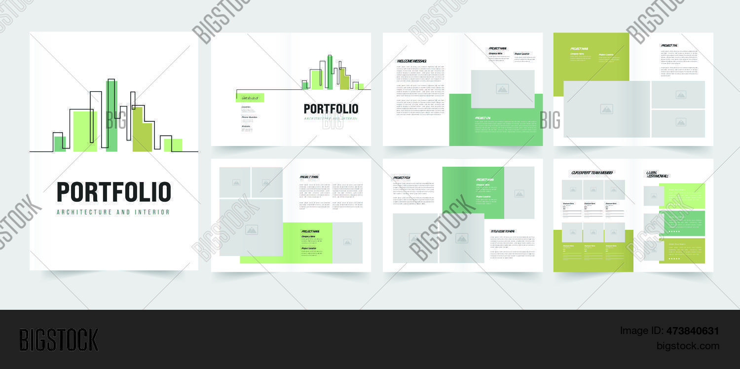 Portfolio Design Vector & Photo (Free Trial) | Bigstock