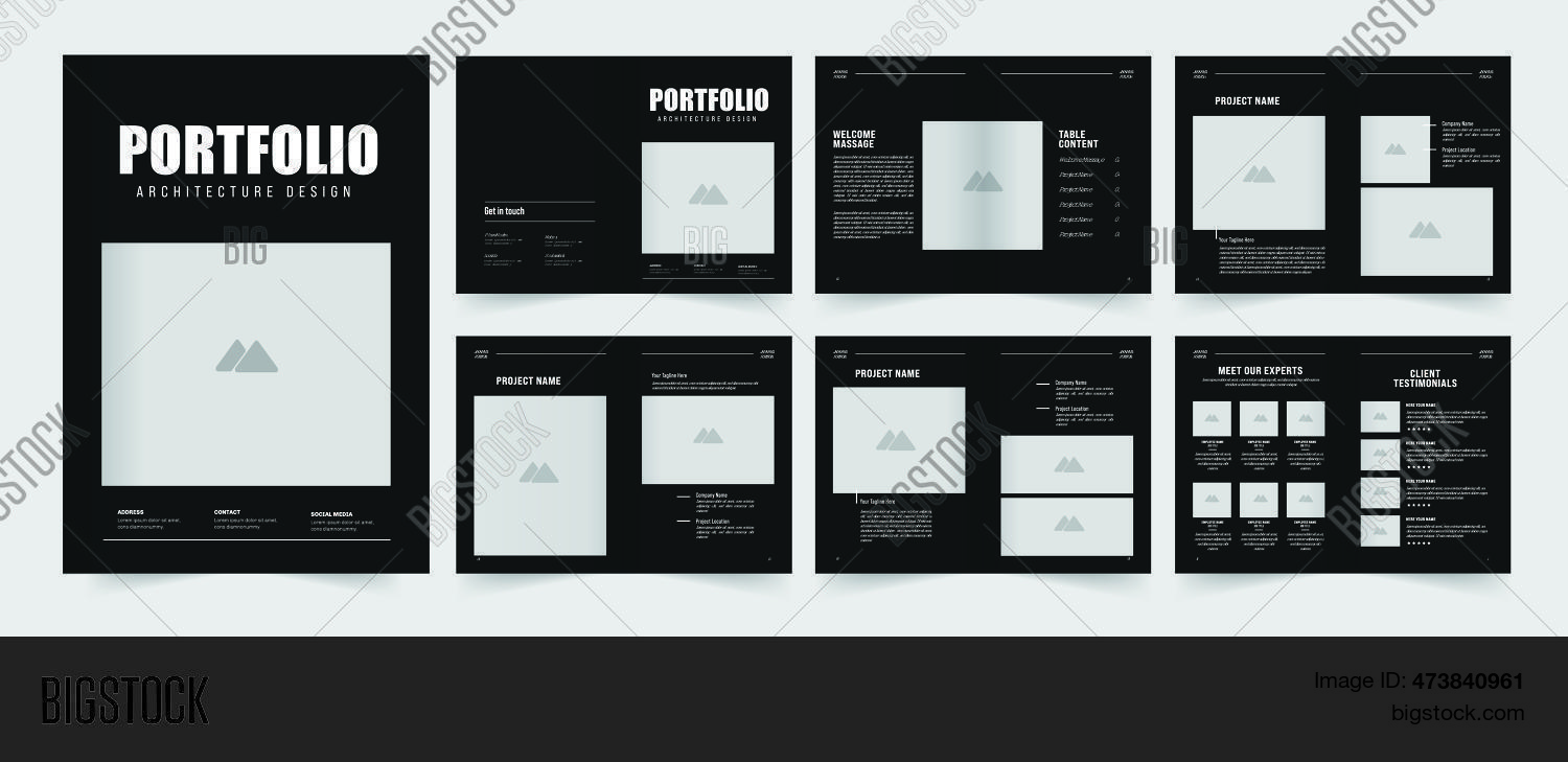 Portfolio Design Vector & Photo (Free Trial) | Bigstock