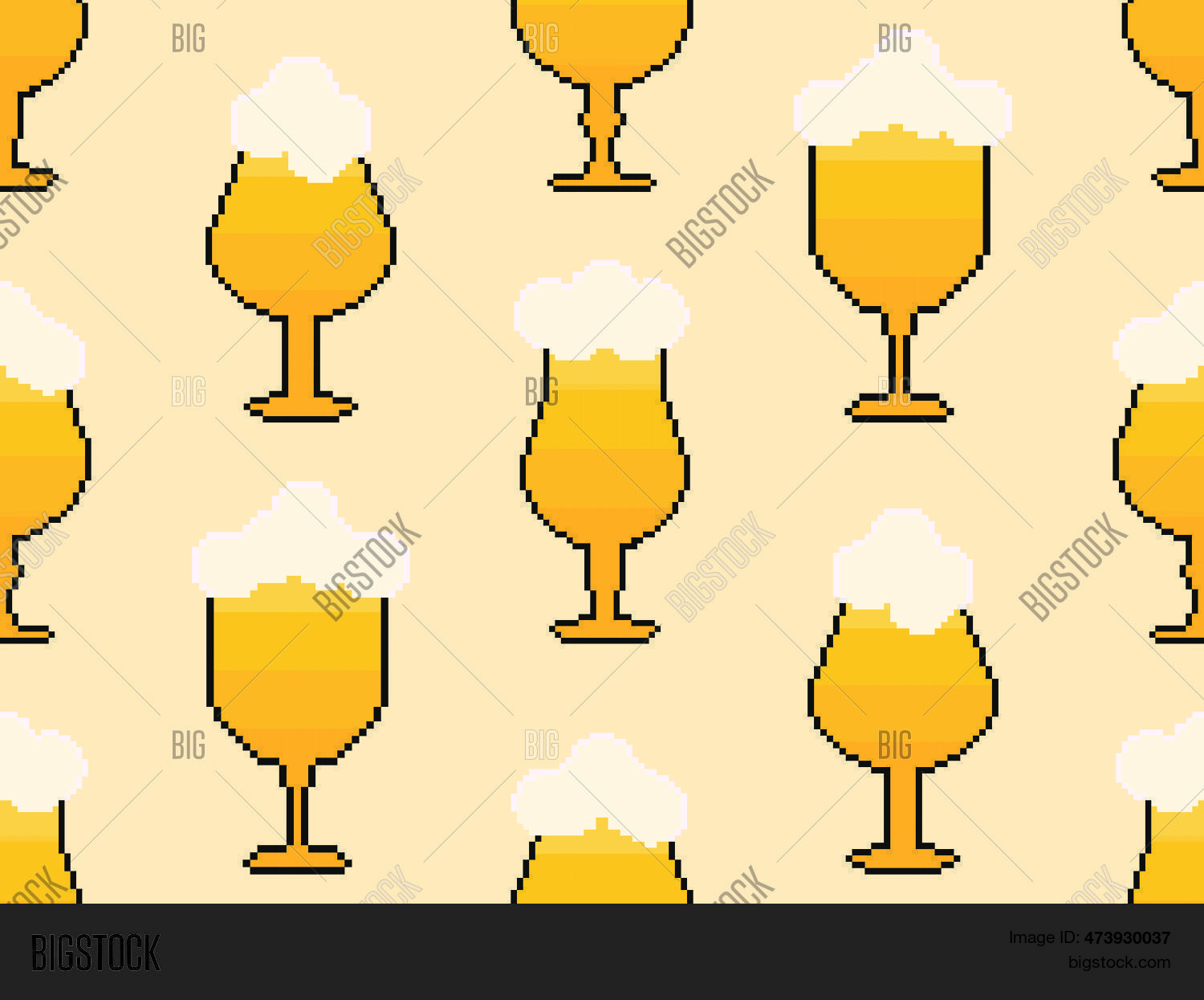 Pixel Beer Seamless Vector & Photo (Free Trial) | Bigstock