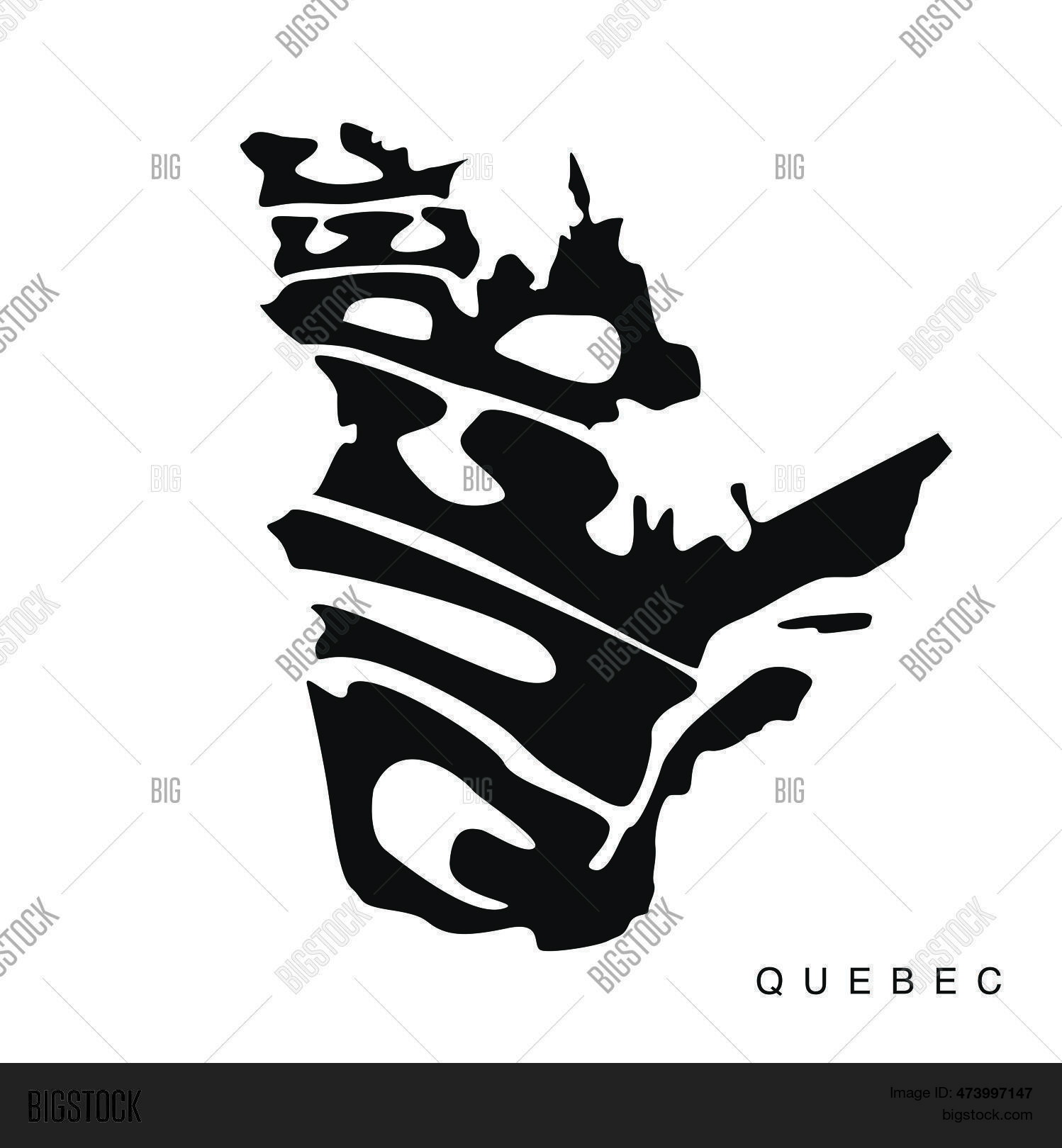 Quebec State Map Vector & Photo (Free Trial) | Bigstock