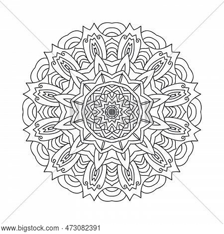 Mandala Line Art Vector & Photo (Free Trial) | Bigstock