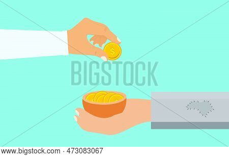 Man Giving Charity Vector & Photo (Free Trial) | Bigstock