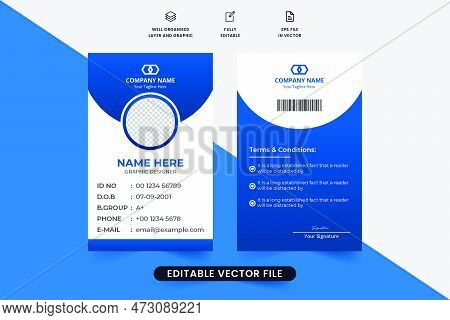Company Identity Card Vector & Photo (Free Trial) | Bigstock