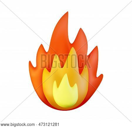 3d Fire Icon Vector & Photo (Free Trial) | Bigstock