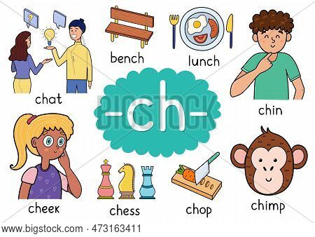 Ch Digraph Spelling Vector & Photo (Free Trial) | Bigstock
