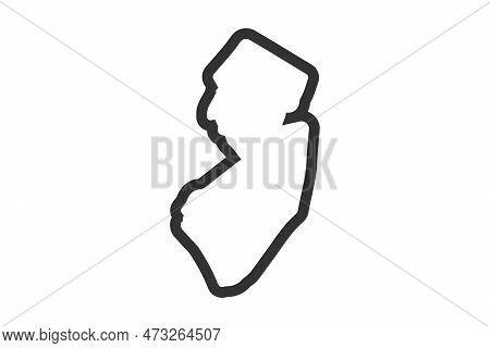 New Jersey Outline Vector & Photo (Free Trial) | Bigstock