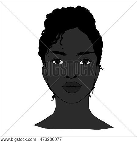 African Woman Profile Drawing