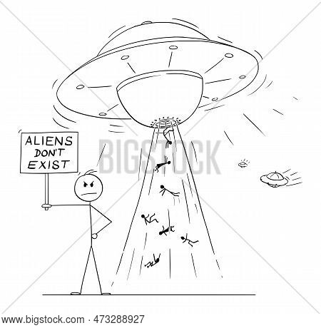 Aliens Ufo Dont Exist Vector & Photo (Free Trial) | Bigstock