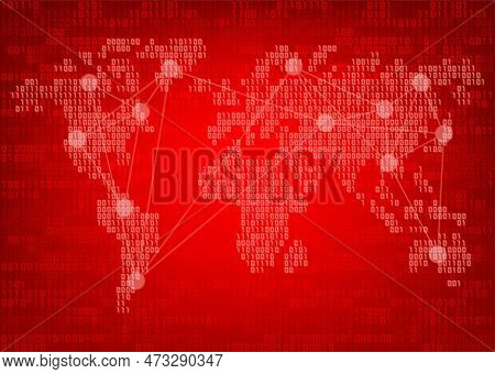 Red Binary Code Vector & Photo (Free Trial) | Bigstock