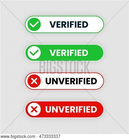 Set Verified Vector & Photo (Free Trial) | Bigstock