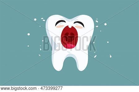 Sad Tooth Crying Pain Vector & Photo (Free Trial) | Bigstock