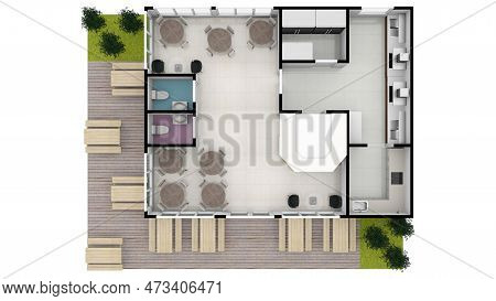Cafe Top View Plans. Image & Photo (Free Trial) | Bigstock