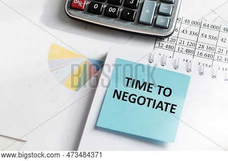 Time Negotiate Text On Image & Photo (Free Trial) | Bigstock