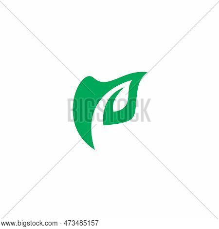 P Leaf Logo Design. P Vector & Photo (Free Trial) | Bigstock