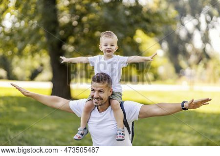 Father Son Play Nature Image & Photo (Free Trial) | Bigstock