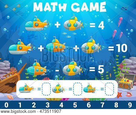 Math Game Cartoon Vector & Photo (Free Trial) | Bigstock