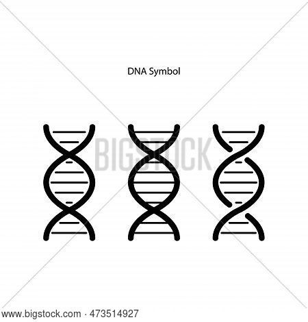 Dna Icon Thin Line Vector & Photo (Free Trial) | Bigstock