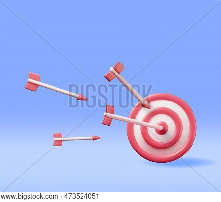 3d Target Arrow Vector & Photo (Free Trial) | Bigstock