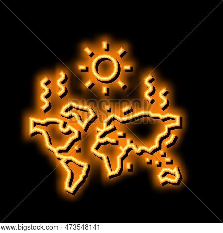 Drought Map Neon Vector & Photo (Free Trial) | Bigstock