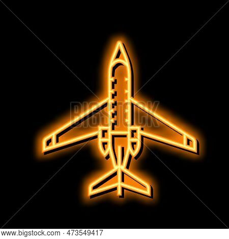 Jet Airplane Neon Vector & Photo (Free Trial) | Bigstock