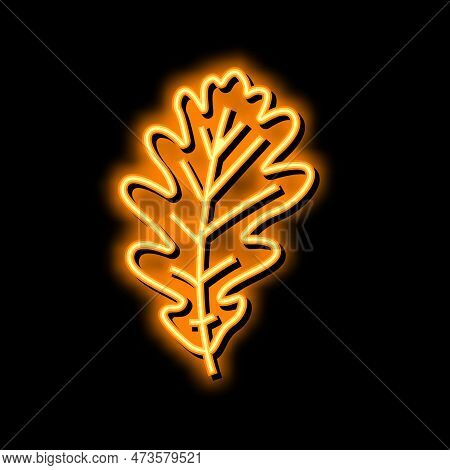 Oak Tree Leaf Neon Vector & Photo (Free Trial) | Bigstock