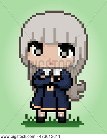 8 Bit Pixel Anime Vector & Photo (Free Trial) | Bigstock