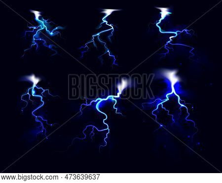 Flash Blue Lightning Vector & Photo (Free Trial) | Bigstock