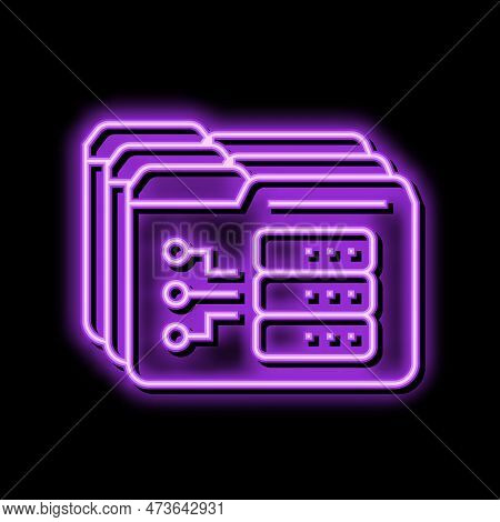 Storage Folder Neon Vector & Photo (Free Trial) | Bigstock