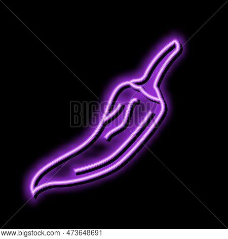 Red Chili Pepper Neon Vector & Photo (Free Trial) | Bigstock