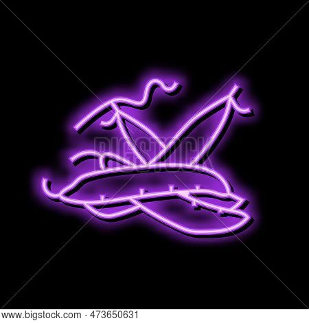 Peas Pod Neon Light Vector & Photo (Free Trial) | Bigstock