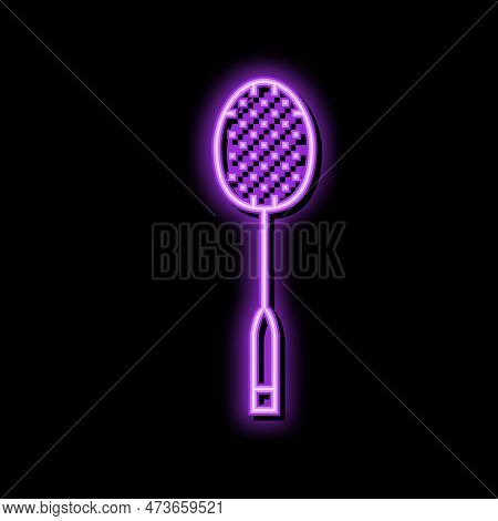 Racket Badminton Neon Vector & Photo (Free Trial) | Bigstock