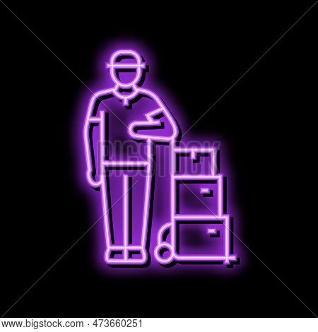Logistic Courier Neon Vector & Photo (Free Trial) | Bigstock