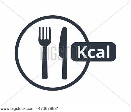 Kcal Symbol Fork Vector & Photo (Free Trial) | Bigstock