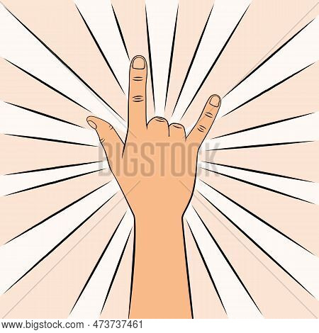 Vector y foto Back Rock Roll Hand (prueba gratis) | Bigstock