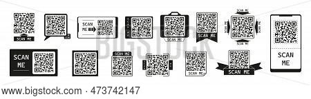 Qr Code Vector Set. Vector & Photo (Free Trial) | Bigstock
