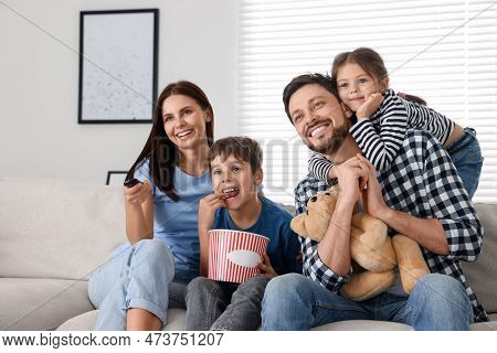 Happy Family Watching Image & Photo (Free Trial) | Bigstock