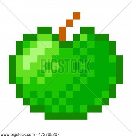 Green Apple Pixel Art Vector & Photo (Free Trial) | Bigstock