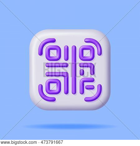 3d Qr Code Icon Vector & Photo (Free Trial) | Bigstock