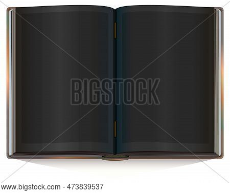 Open Book Black Blank Vector & Photo (Free Trial) | Bigstock