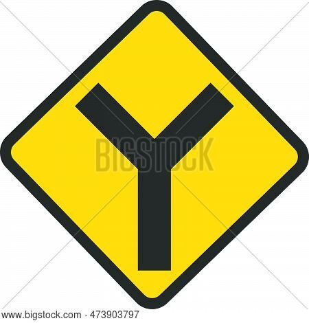 Y Intersection Sign Vector & Photo (Free Trial) | Bigstock