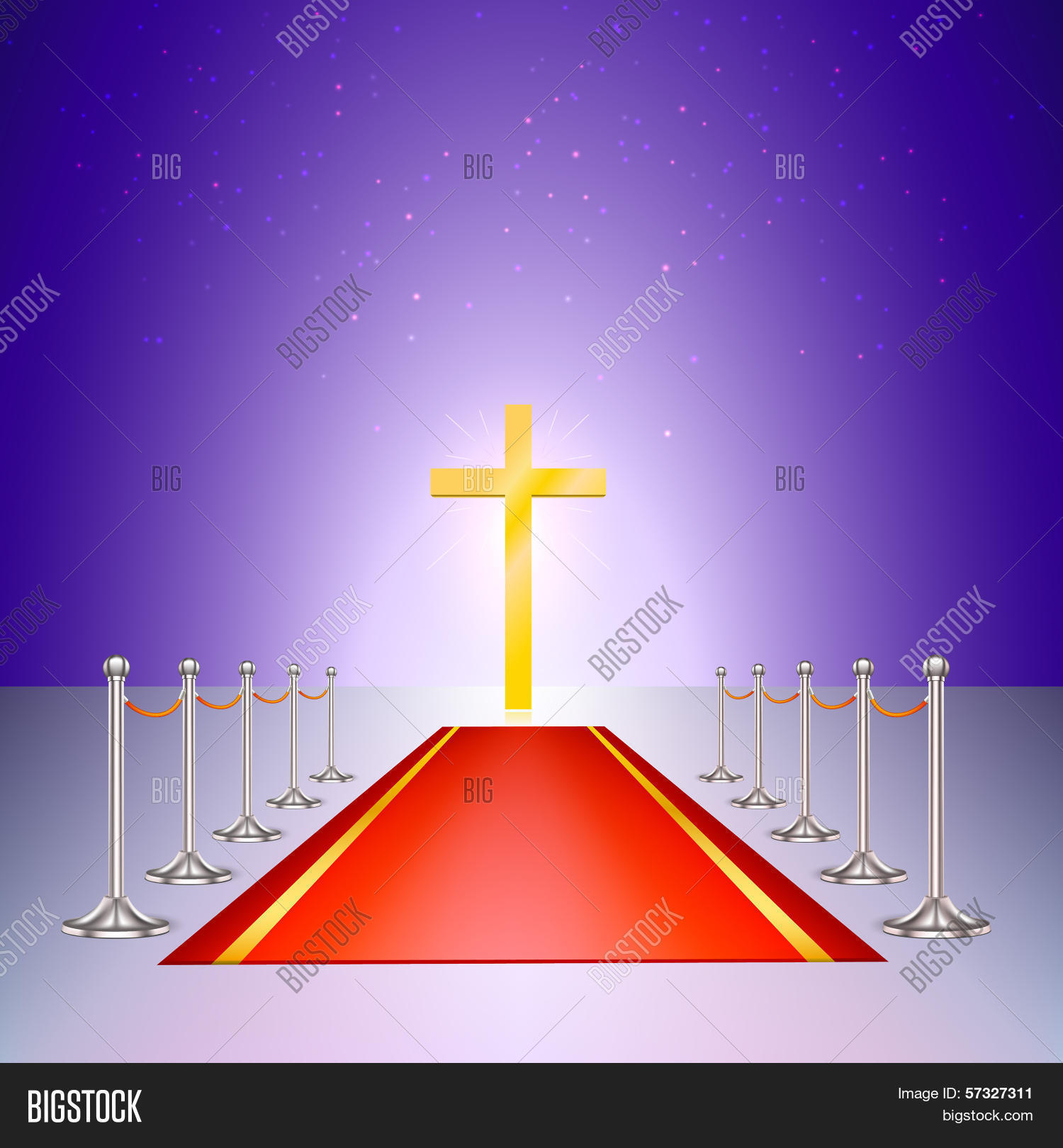 Gold Cross, Red Vector & Photo (Free Trial) | Bigstock