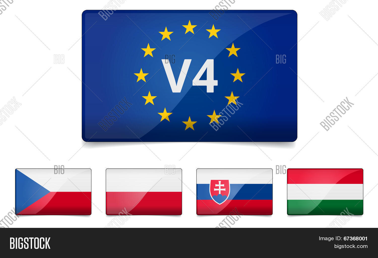V4 Visegrad Group Vector & Photo (Free Trial) | Bigstock