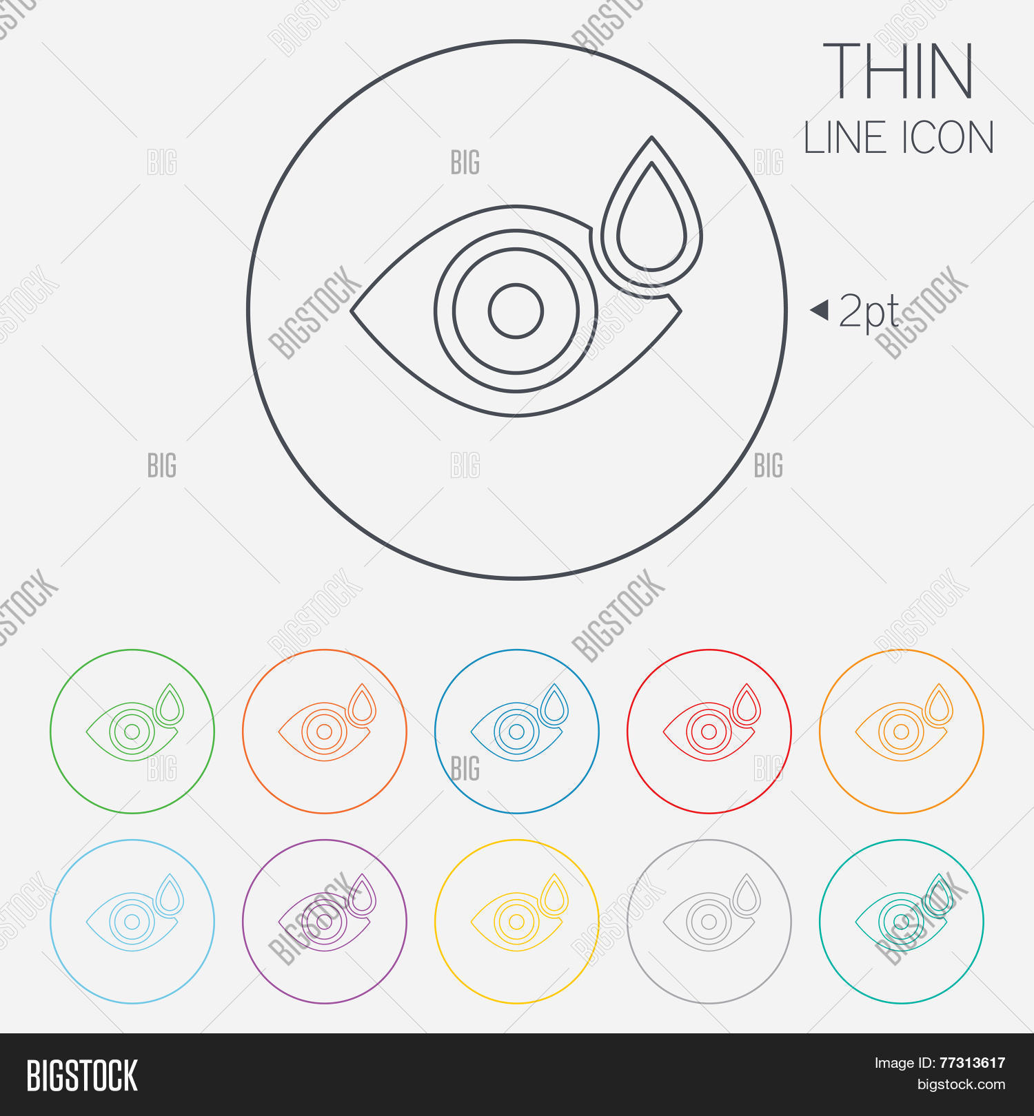 Eye Water Drop Sign. Vector & Photo (Free Trial) | Bigstock